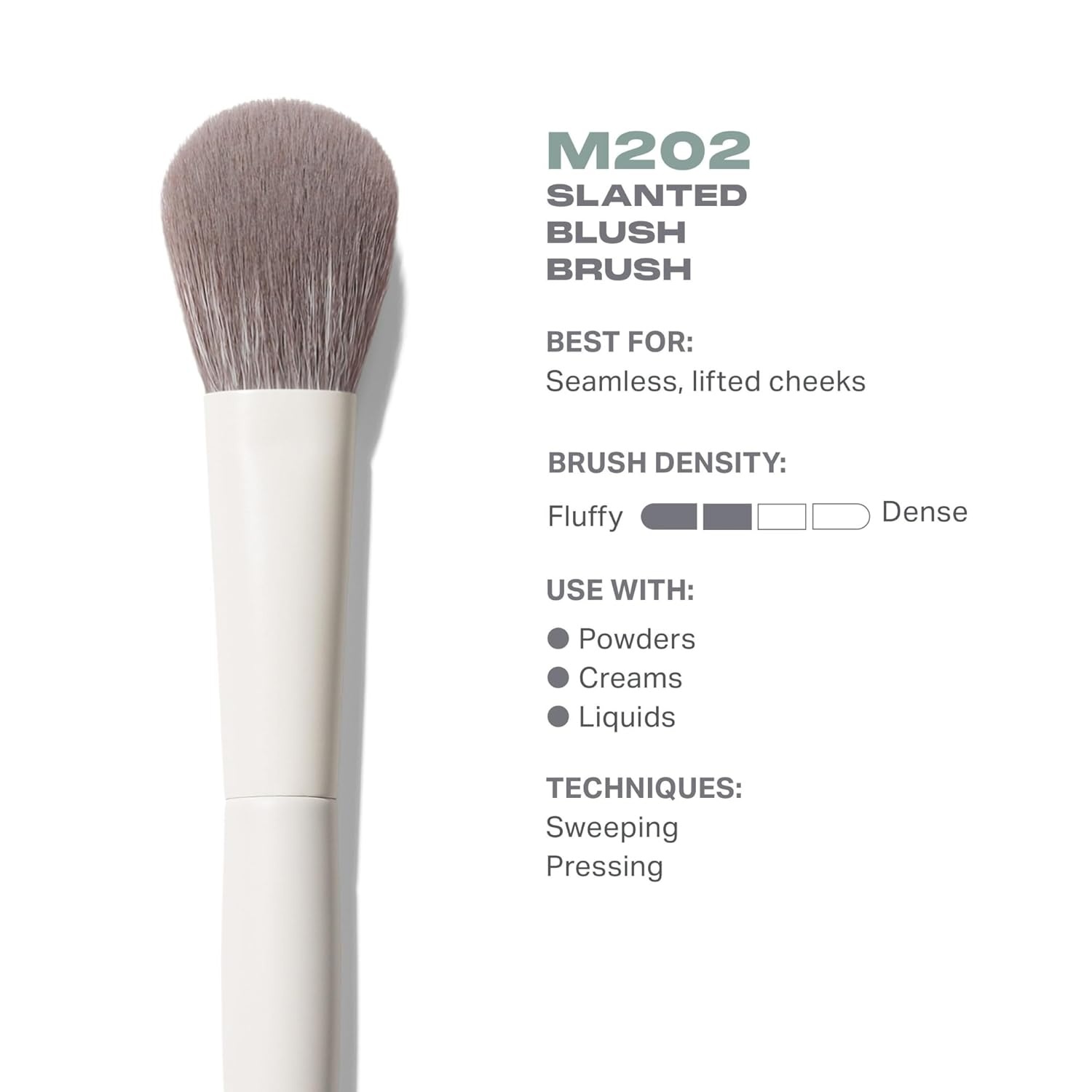 Morphe M202 Angled Blush Brush – Fluffy Face Makeup Brushes for ...